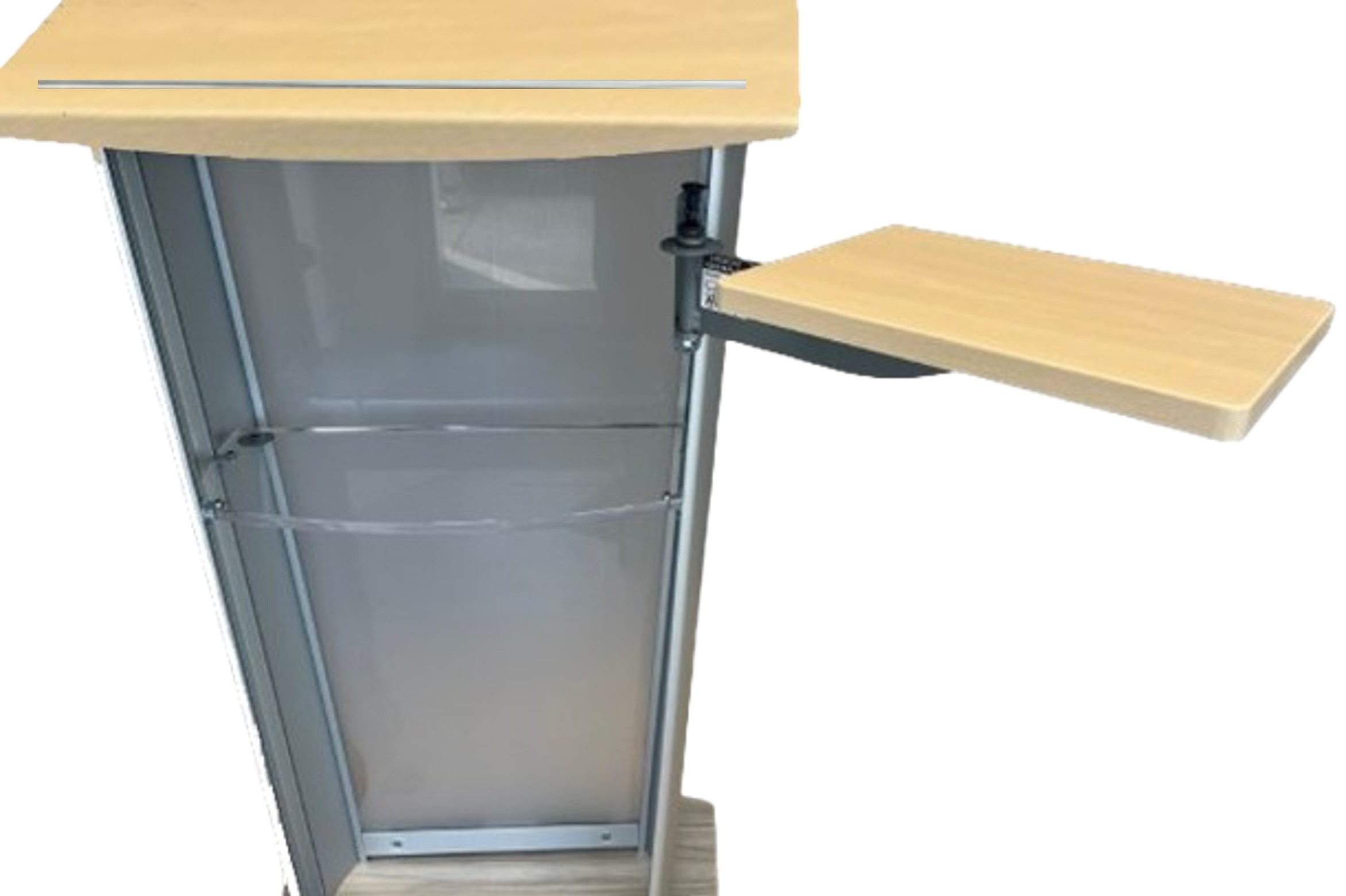 Natural Maple Laptop Swivel Shelf For Aluminum Lectern - Podium Pros